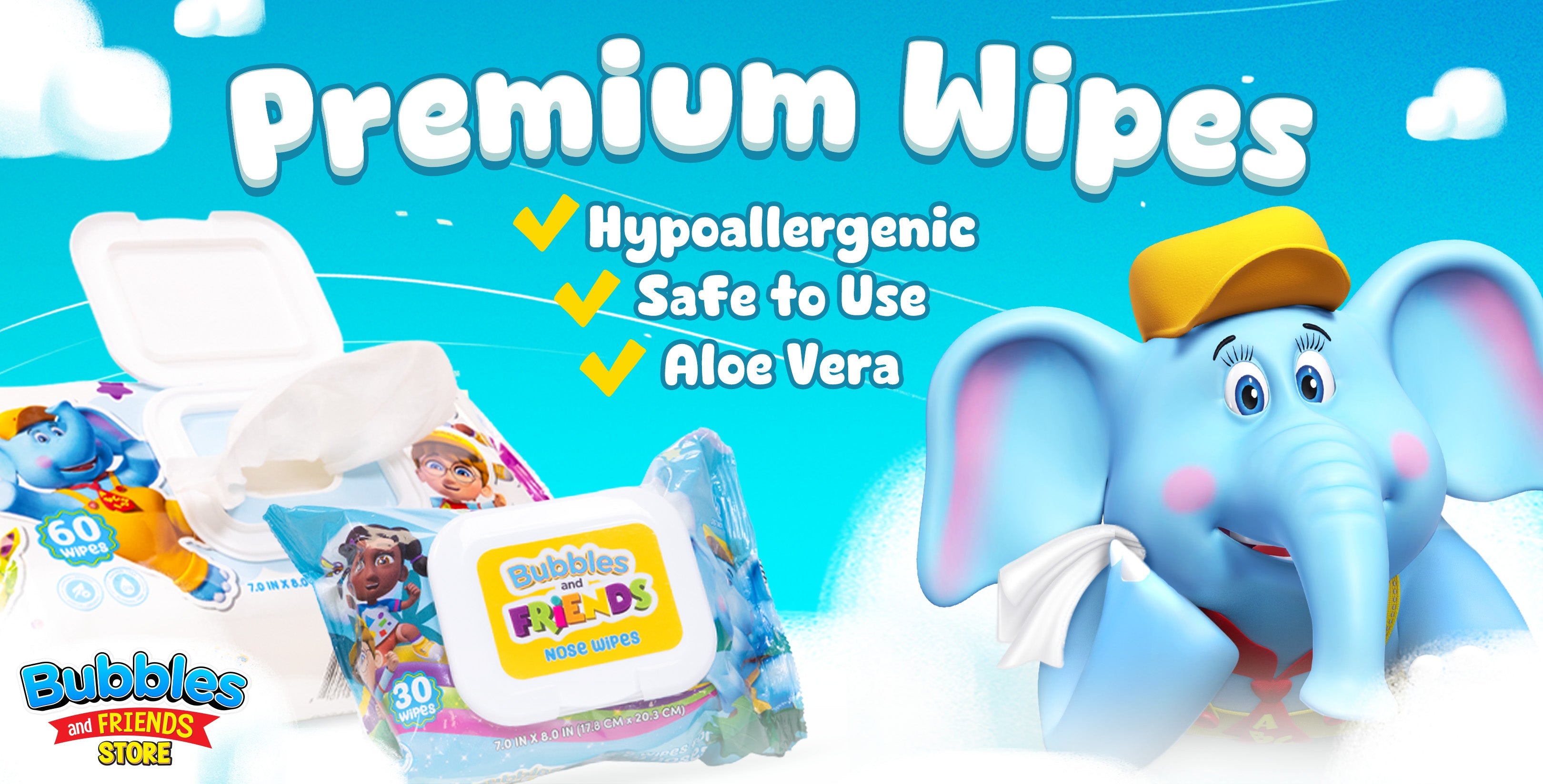 Premium Baby Wipes- 10% off with code WIPES10 – Bubbles and Friends