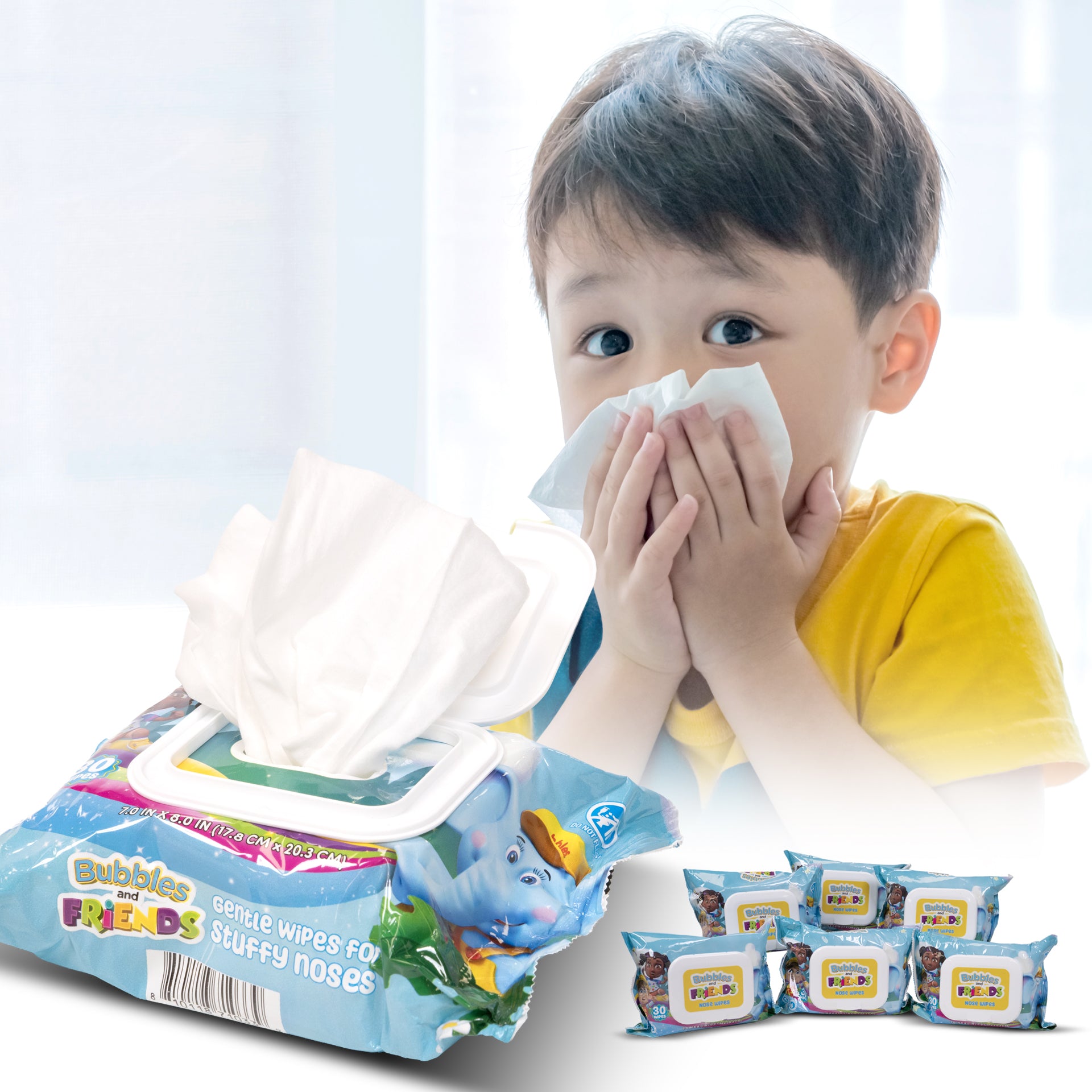 Bubbles & Friends Premium Nose Wipes- 2 Pack/6 Pack – Bubbles and Friends