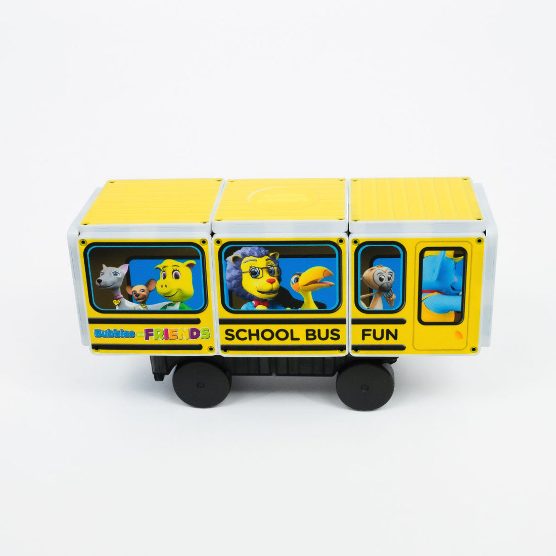 School Bus Magnetic Tile Set for Kids | Learning Toy – Bubbles and Friends